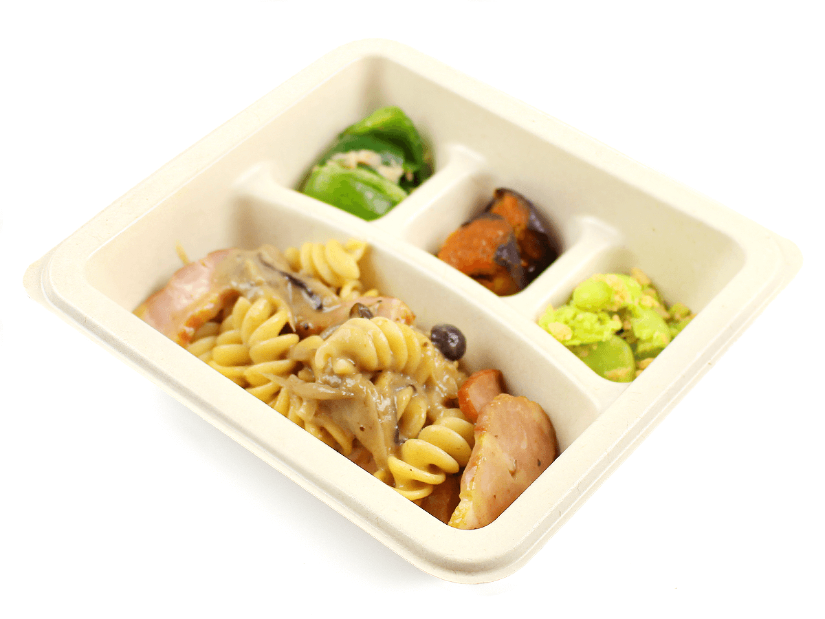 厚切りベーコンときのこのパスタ｜【nosh-ナッシュ】ヘルシー・糖質に配慮した食事宅配サイト