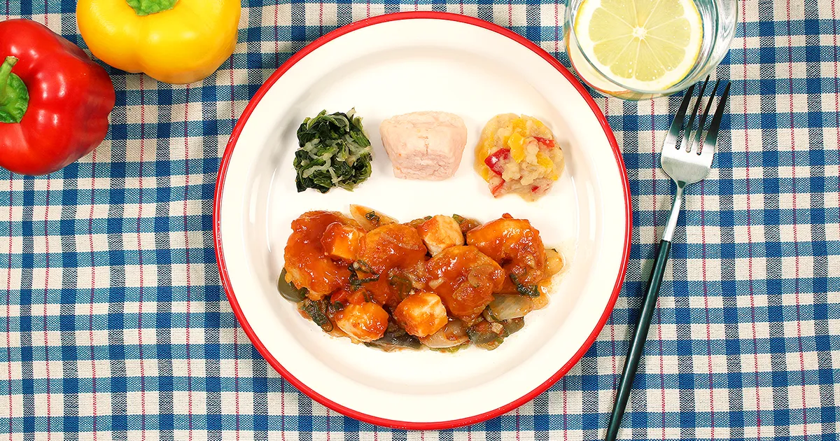 和の逸品！豆腐と海老のとまと辛味餡かけ｜【nosh-ナッシュ】